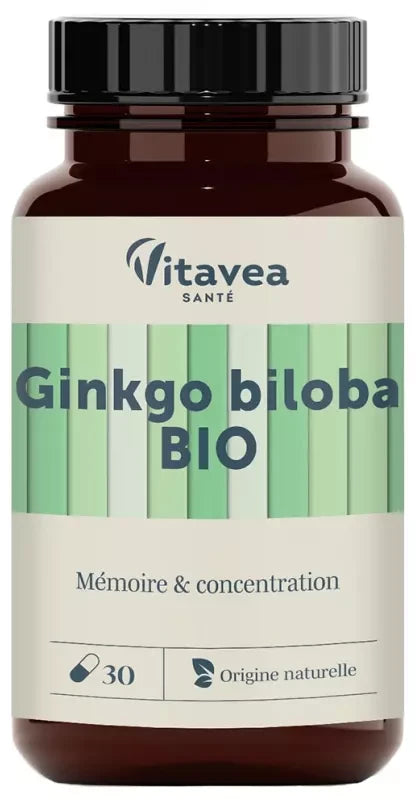 Vitavea Ginko Biloba Mémoire & Concentration Bio 30 Unités – Paraplus