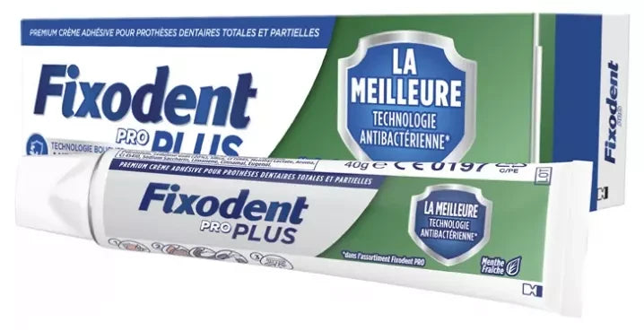 Fixodent Pro Plus la Meilleure Technologie Antibactérienne Crème Adhés ...
